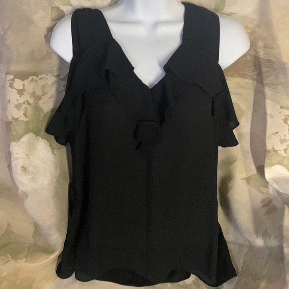 Express | Tops | Express Sleeveless Blouse With Flutter Arm Design ...